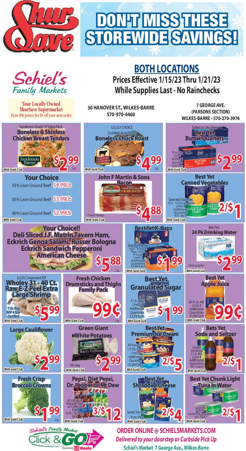 In-Store Savings | Schiel's Family Markets