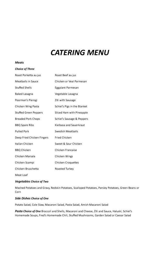 Catering | Schiel's Family Markets